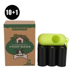 Cina Black Biodegradable Plastic Bag Cornstarch Based Scented For Pet Waste Dog Poop With Dispenser in vendita