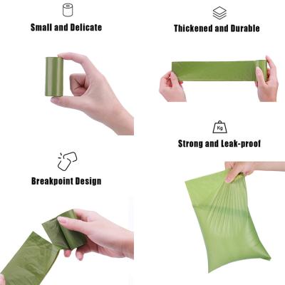Cina 16 Pack Biodegradable Plastic Bag For Pet Poop Compostable With Holder Dispenser in vendita