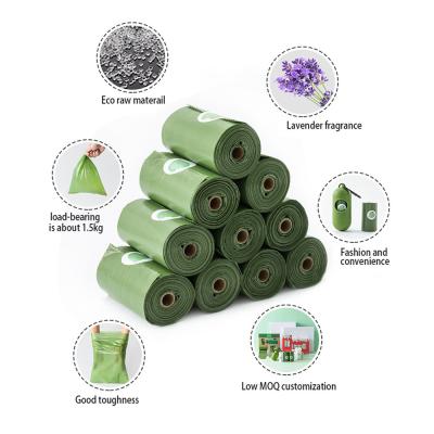 Cina 16 Pack Biodegradable Plastic Bag For Pet Poop Compostable With Holder Dispenser in vendita