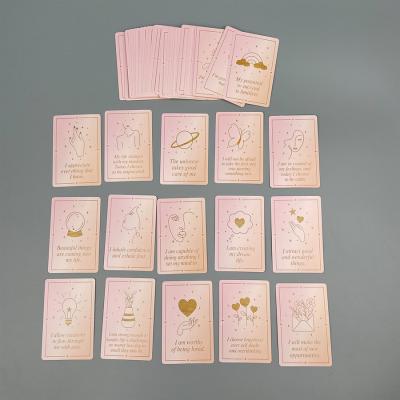Cina Pink Luxury Personalized Playing Cards Both Side Printing Full Color Kids Education Flash Plastic Playing Card in vendita