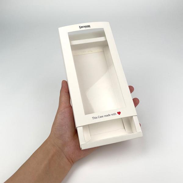 Quality Custom Design Sliding Paper Box For Mobile Phone Case Packaging With Clear for sale