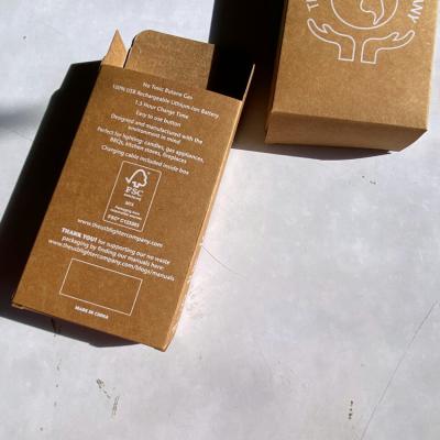 China Biodegradable Custom Logo Brown Kraft Cardboard Paper Boxes For Electronic Product for sale