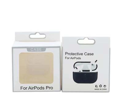 Cina White Cardboard Thin Paper Box For Air Pods 1/2 Earphone Packaging Box in vendita