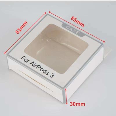 Cina White Cardboard Thin Paper Box For Air Pods 1/2 Earphone Packaging Box in vendita