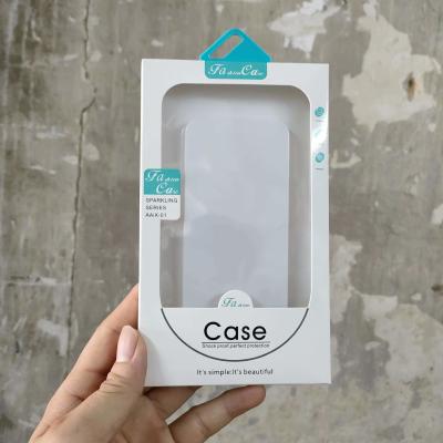 China Custom Logo Small Eco Friendly Kraft Craft White Card Paper Packaging Boxes For Phone Case à venda