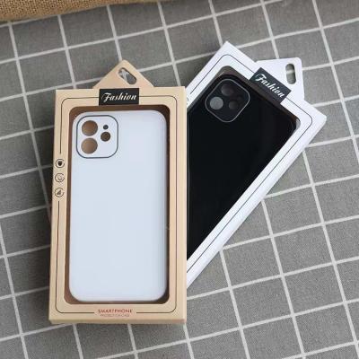 China Custom Logo Small Eco Friendly Kraft Craft White Card Paper Packaging Boxes For Phone Case à venda