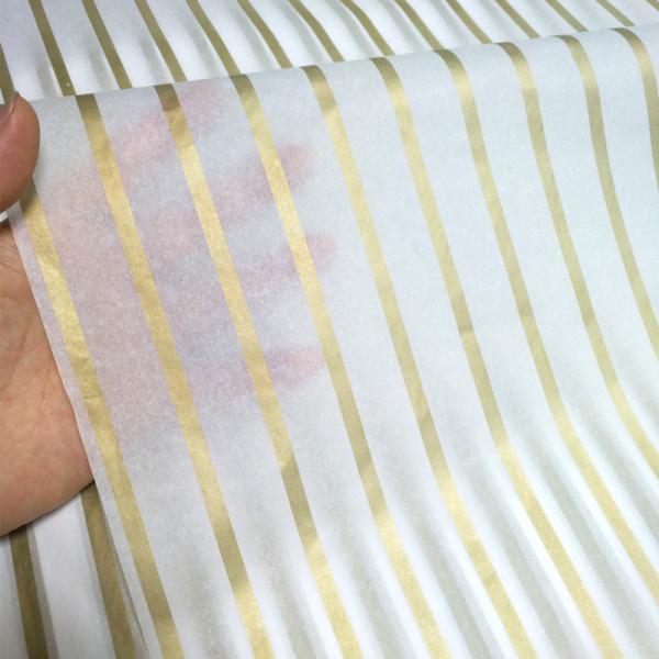 Quality OEM Paw Print Tissue Wrapping Paper White Tissue Paper with Gold Dot Printing for sale