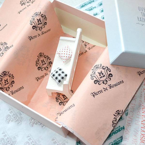 Quality OEM Paw Print Tissue Wrapping Paper White Tissue Paper with Gold Dot Printing for sale