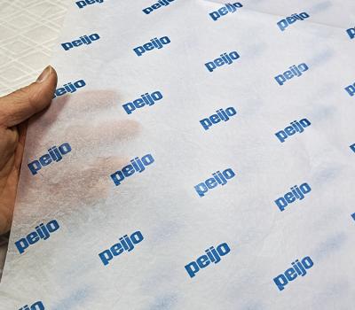 China Cheap White Tissue Paper With Black Dot Print Clothing Wrapping Paper for sale