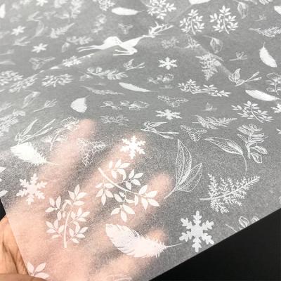 China Cheap White Tissue Paper With Black Dot Print Clothing Wrapping Paper for sale