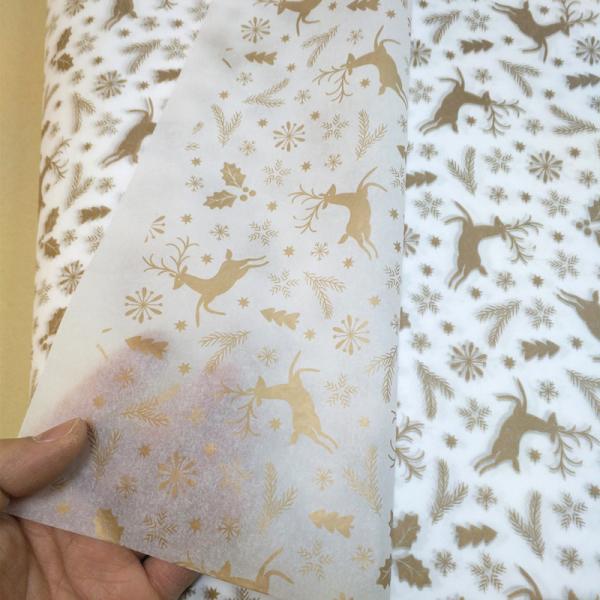 Quality Cheap White Tissue Paper With Black Dot Print Clothing Wrapping Paper for sale