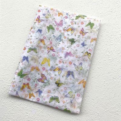 China Customized Thin White Tissue Paper With Glossy Glitter Silver Logo Printing for sale