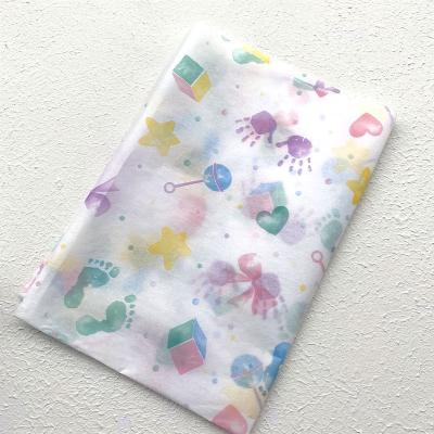 China Customized Thin White Tissue Paper With Glossy Glitter Silver Logo Printing for sale