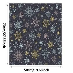 Cina Black Navy Blue Wrapping Tissue Paper Birthday Christmas Snowflake Printing Gift Wrapping Paper Packaging in vendita