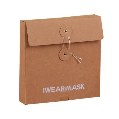 Cina Custom Logo 7*9*3 Kraft Cardboard Mailer Eco Friendly Rope Winding Box Mail Packing Envelop For Phone Case in vendita