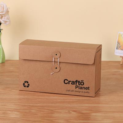 Cina Custom Logo 7*9*3 Kraft Cardboard Mailer Eco Friendly Rope Winding Box Mail Packing Envelop For Phone Case in vendita