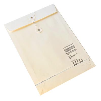 China Custom Logo Printed Small Shipping Packaging E-Flute Cardboard Mailer Rope Winding Envelop For Document Business for sale