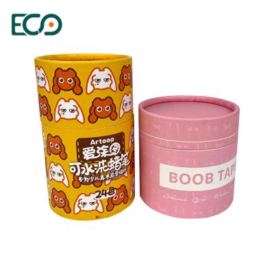 Cina Pink Custom Logo Cylinder Tube Box Biodegradable Loose Tea Cylinderd Cardboard Box in vendita