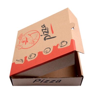China Box Shipping Delivery Carton Kraft Paper Boxes Free Sample Kraft Corrugated Rectangle Shape Pizza Packaging Paper Box for sale