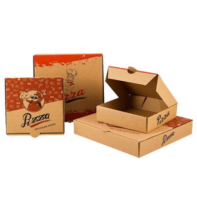 China Box Shipping Delivery Carton Kraft Paper Boxes Free Sample Kraft Corrugated Rectangle Shape Pizza Packaging Paper Box for sale