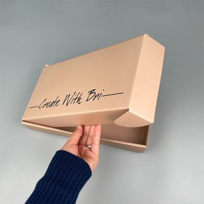 China High Quality Custom Design Light Brown Orange Shipping Boxes Custom Logo Gift Paper Eyelash Box for sale