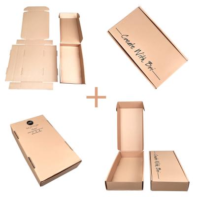 China High Quality Custom Design Light Brown Orange Shipping Boxes Custom Logo Gift Paper Eyelash Box for sale