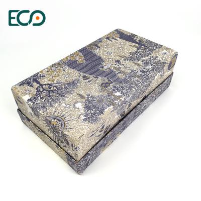 China Eco Friendly Top And Bottom Rigid Box Vintage Custom Pattern Fashion Shoe Box With Gas Vent for sale