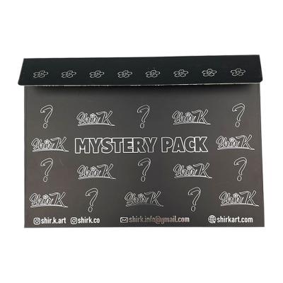 China Recycled Black Silver Stamping Custom Rigid Envelop Cardboard Mailer For Stamp Sticker File Te koop