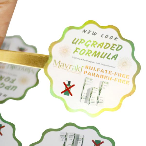 Quality Heat Sensitive Double Side Transparent Stickers Colorful Vinyl Label Sticker for sale