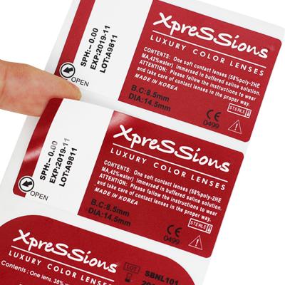 Cina Heat Sensitive Double Side Transparent Stickers Colorful Vinyl Label Sticker in vendita