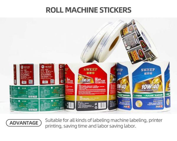 Quality Heat Sensitive Double Side Transparent Stickers Colorful Vinyl Label Sticker for sale