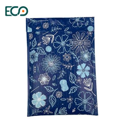 China Custom Color Flower Printing Navy Poly Bubble Mailer for Clothing with Factory Price for sale