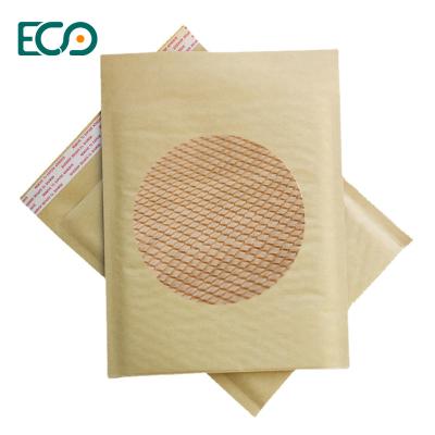 China Low MOQ Custom Print Brown Shockproof Eco Friendly Biodegradable Kraft Mailer Envelope Honeycomb Kraft Mailer for sale