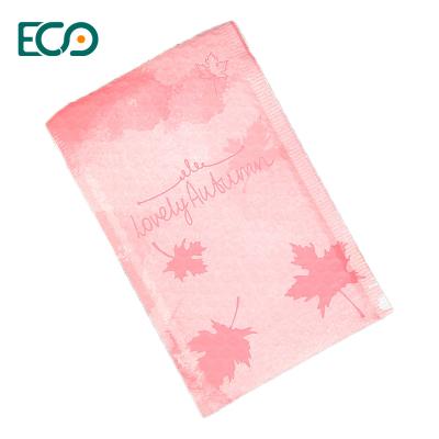 中国 Large Mailing Bags Printed Custom Mailing Envelopes Sakura Cherry Blossom Pink Poly Bubble Mailer with Leaf 販売のため