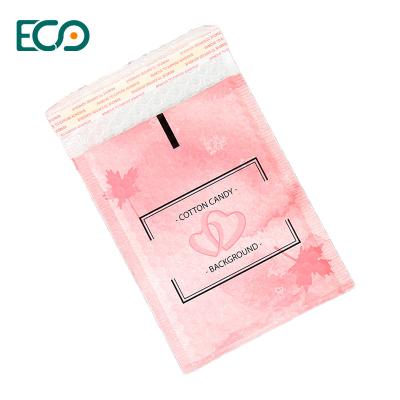 中国 Large Mailing Bags Printed Custom Mailing Envelopes Sakura Cherry Blossom Pink Poly Bubble Mailer with Leaf 販売のため