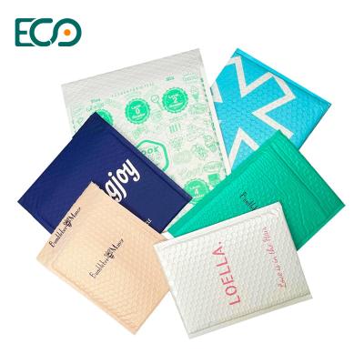Cina Compostableb Mailer Matte Baby Blue Envelopes Custom Polymailers Printed Bubble Mailers with Logo in vendita