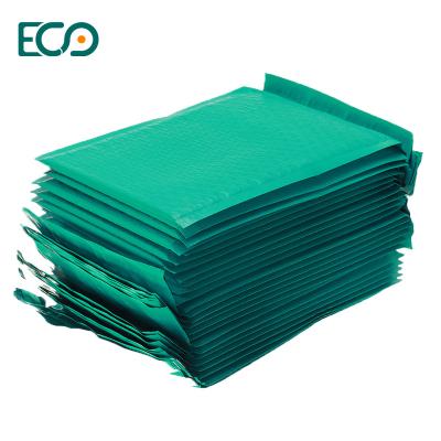 China Low Moq Custom Printed Self Seal Green Padded Envelope Courier Packaging Ecobag Bubble Air  Wrap Mailer For Shipping for sale