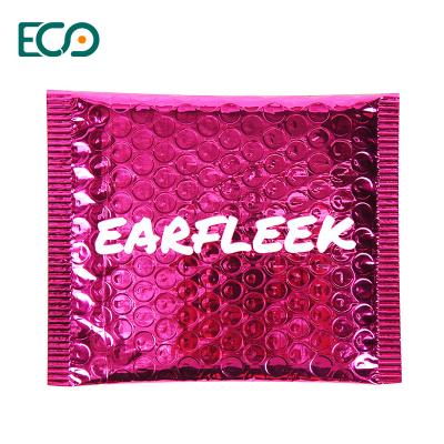 Cina Teal Foil Small Poly Mail Bag Custom Print Rose Red Envelope Packaging Hot Pink Bubble Mailer for Jewelry Eye Shadow in vendita