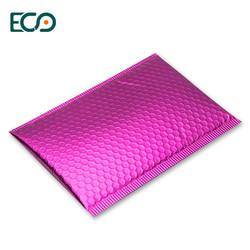 Cina Teal Foil Small Poly Mail Bag Custom Print Rose Red Envelope Packaging Hot Pink Bubble Mailer for Jewelry Eye Shadow in vendita