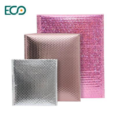 中国 New Product Custom Holographic Bubble Mailer Polymailer Shipping Bags Envelope Packaging with Stock Size 販売のため