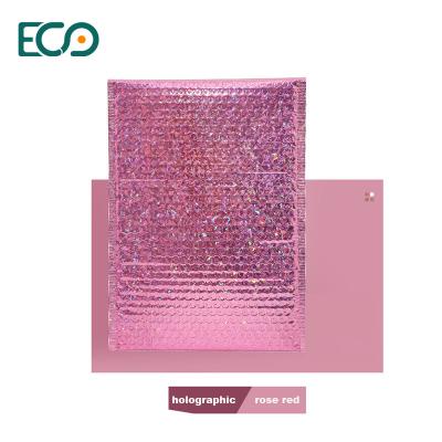 中国 New Product Custom Holographic Bubble Mailer Polymailer Shipping Bags Envelope Packaging with Stock Size 販売のため