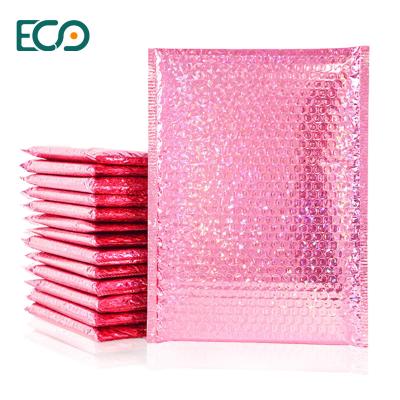中国 New Product Custom Holographic Bubble Mailer Polymailer Shipping Bags Envelope Packaging with Stock Size 販売のため