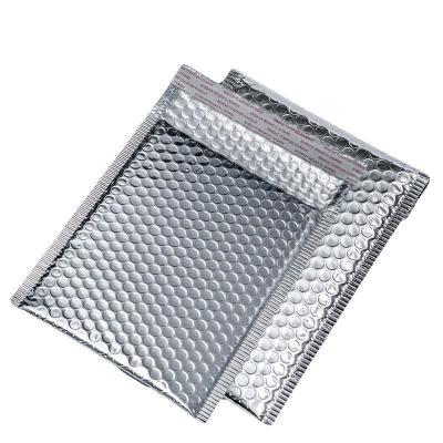 Cina In stock in USA warehouse Custom print Aluminum bubble envelope silver bubble mailer in vendita