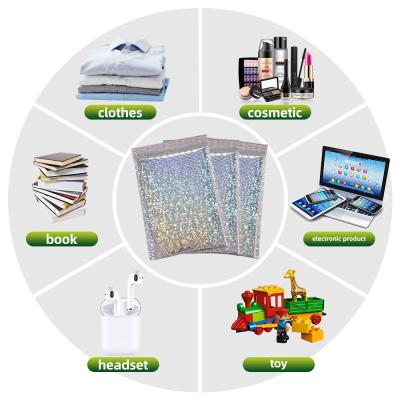 中国 A5 Glitter Metallic Holographic Bubble Mailer 6x10 Padded Envelopes with Low MOQ 販売のため
