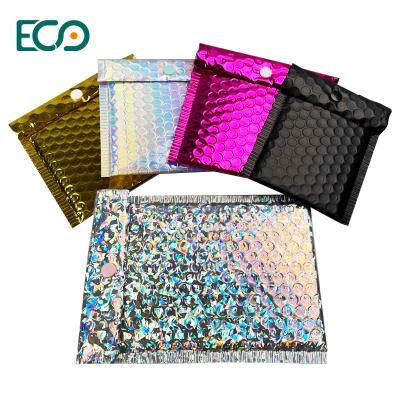 China High Quality Eco Colored Envelopes Floral Poly Mailers Button Bubble Mailers with Custom Design for sale