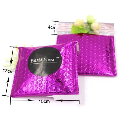 Cina Light Pink Rose Red Glitter Metallic Bubble Envelope Peach Padded Envelopes for Eyelashes in vendita