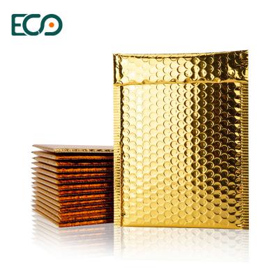 Cina Wholesale Light weight Logo Printing Glossy Aluminum Foil Custom Gold Metallic Bubble Mailer in vendita