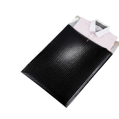 Cina Eco Friendly Padded Shipping Envelope Bubble Poly Mailer Shiny Gloss Black Bubble Mailer in vendita