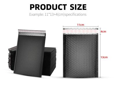 Cina Eco Friendly Padded Shipping Envelope Bubble Poly Mailer Shiny Gloss Black Bubble Mailer in vendita