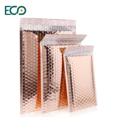 Cina Manufacturer Low MOQ Metallic Bubble Mailing Padded Envelopes Bags Champion Gold Poly Large Bubble Mailer In Stock in vendita